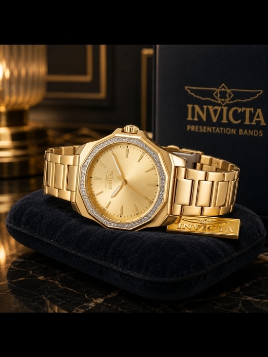 Invicta | Accessories | Invicta Gold Tone Womens Bracelet Watch With ...
